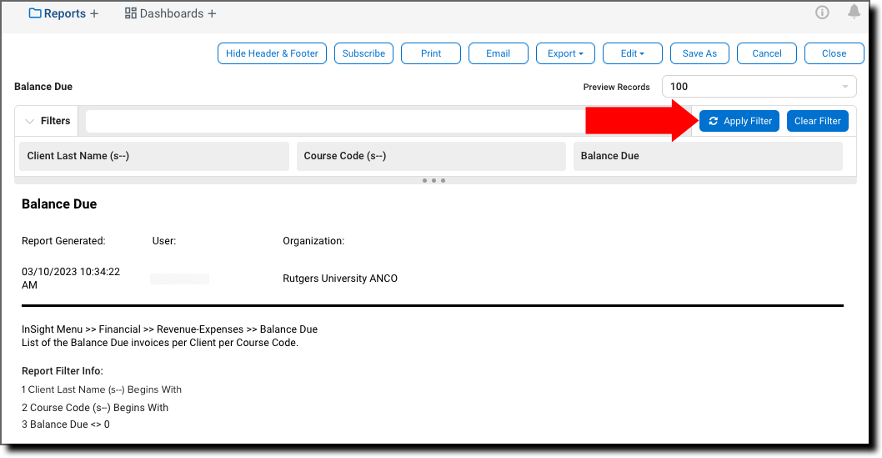 INSIGHT: Export Reports