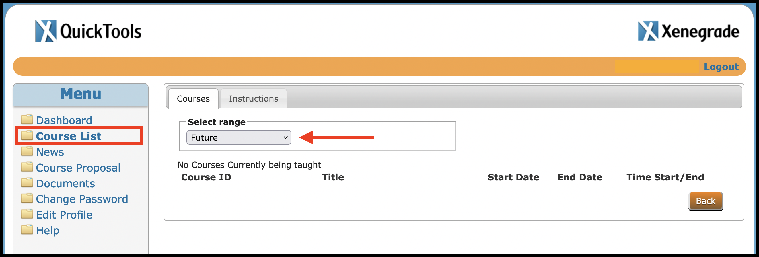 QUICKTOOLS: Staff/Instructor Access