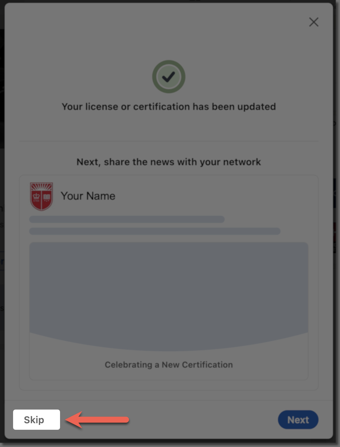 How Do I Share My Credential to LinkedIn?