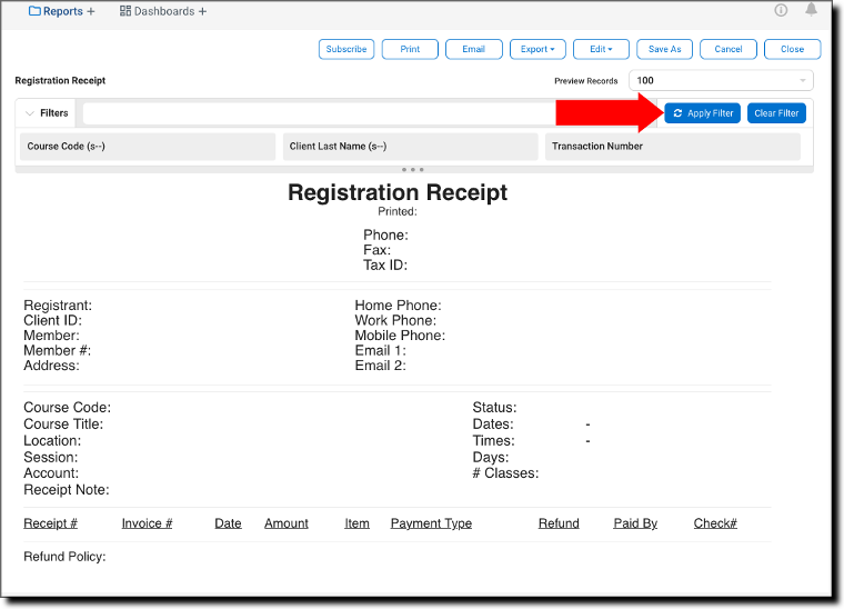 INSIGHT: Registration Receipt