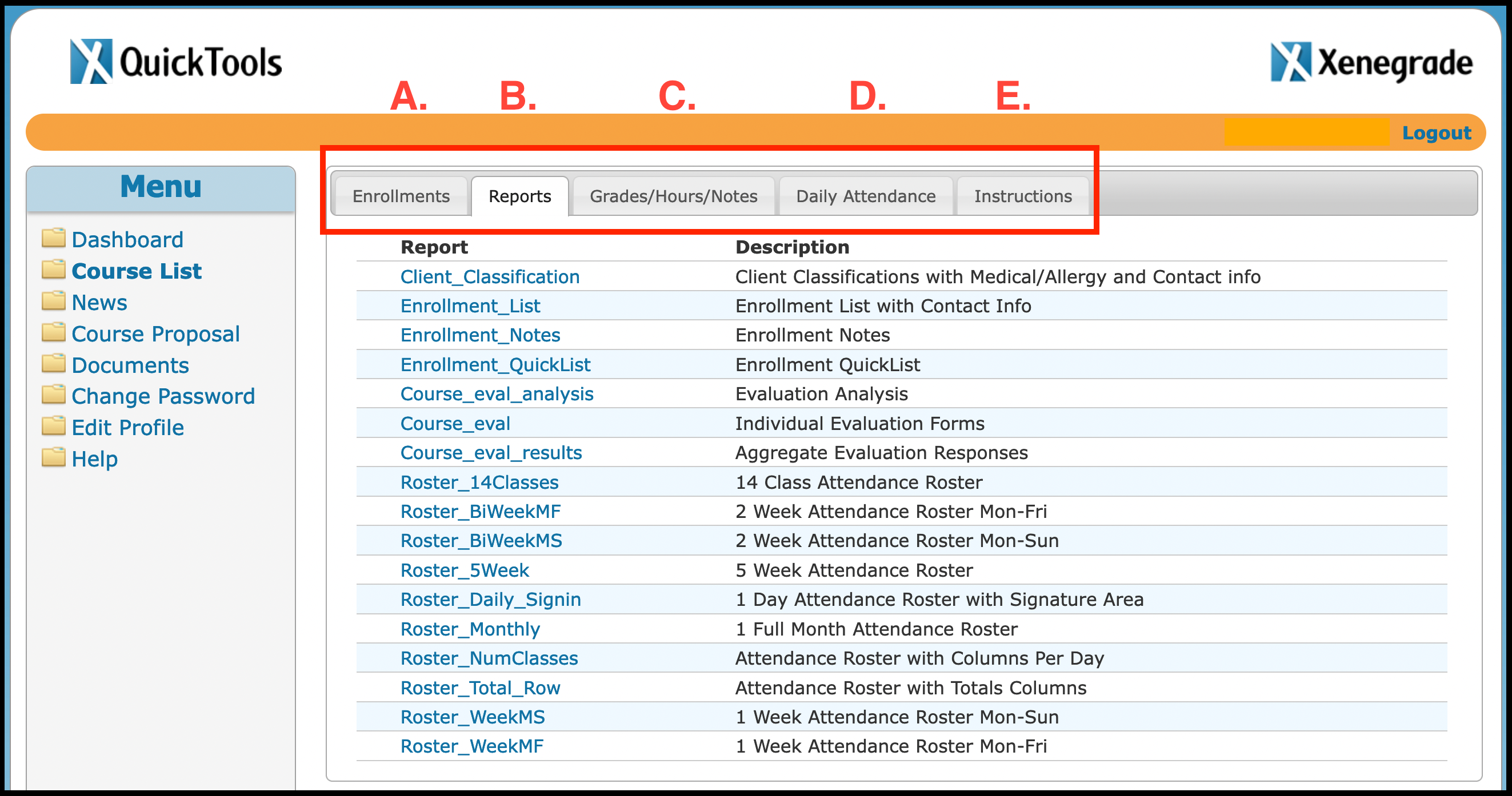 QUICKTOOLS: Staff/Instructor Access