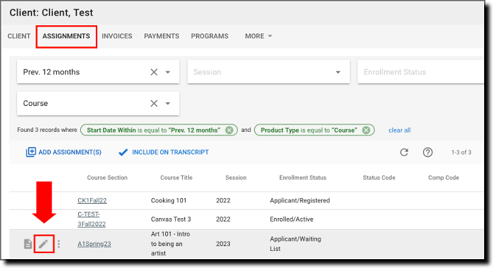 CLIENTS: Status Change (from Waitlist to Enrolled/Active)